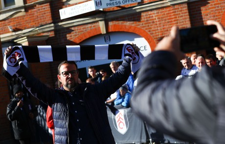 Fulham Fan Poses Photos Outside Craven Editorial Stock Photo - Stock ...