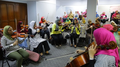 Blind Female Musicians Play During Practice Editorial Stock Photo ...