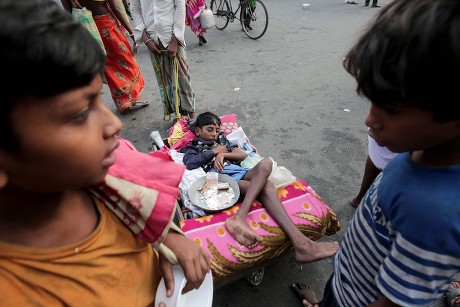 Boy Physical Disability C Begs Devotees Editorial Stock Photo - Stock ...