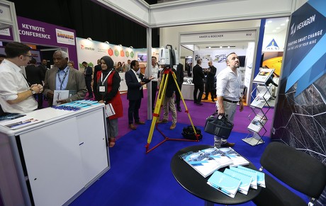 Visitors Inspect Exhibition Mining Show Dubai Editorial Stock Photo ...