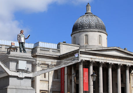 Graham Fudger On Fourth Plinth Editorial Stock Photo - Stock Image ...