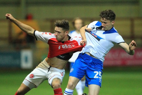 Dan Adshead Challenges Ball During Efl Editorial Stock Photo - Stock ...