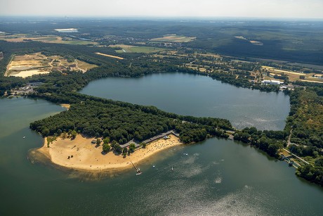 Aerial View Strandbad Halterner Stausee Swimming Editorial Stock Photo ...