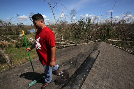 Florida after the arrival of Hurricane Michael, Callaway, USA - 11 Oct ...
