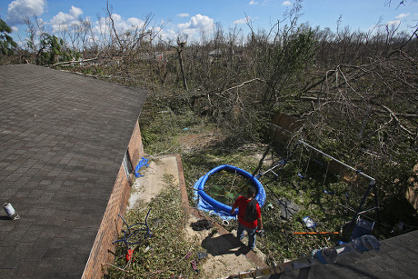 Florida after the arrival of Hurricane Michael, Callaway, USA - 11 Oct ...