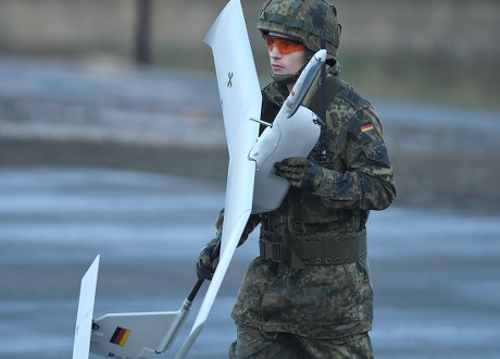 German Army Soldier Holds Remote Controlled Editorial Stock Photo ...