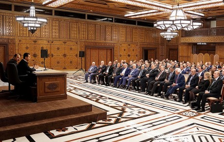 Syrias President Bashar Alassad He Chairs Editorial Stock Photo - Stock ...