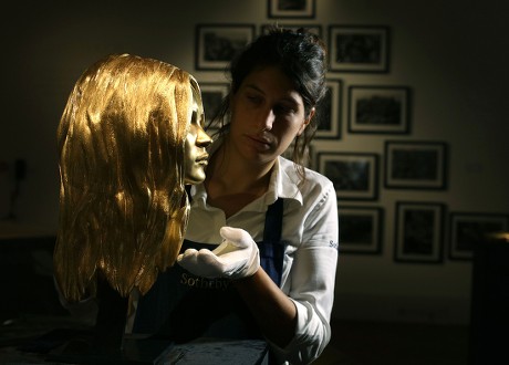 Kate Moss 18 Ct Gold Bust Editorial Stock Photo - Stock Image ...