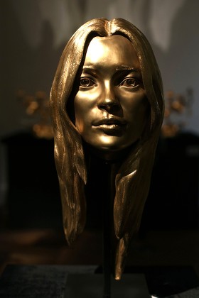 Kate Moss 18 Ct Gold Bust Editorial Stock Photo - Stock Image ...