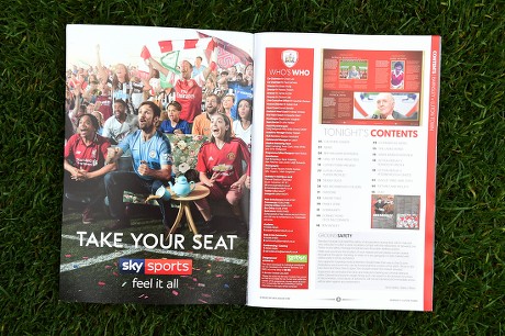 Sky Sports Advert Match Day Programme Editorial Stock Photo - Stock ...