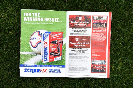 Screwfix Advert Match Day Programme Caption Editorial Stock Photo ...
