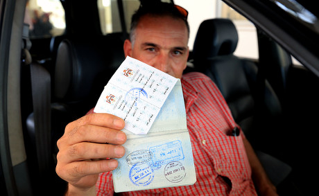 Man Walks Jabernassib Border Crossing After Editorial Stock Photo ...