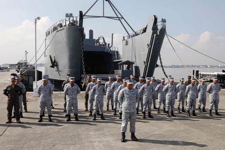 Philippine Navy Troops Salute While Singing Editorial Stock Photo ...