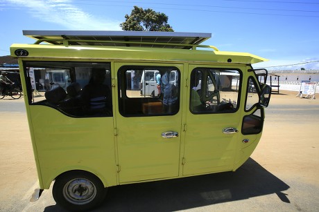 Electric Threewheeler Taxi Solar Panels On Editorial Stock Photo ...