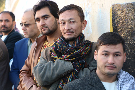 Afghans Wait Outside Polling Station Cast Editorial Stock Photo - Stock ...