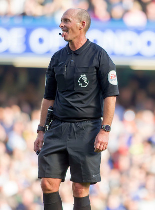 Referee Mike Dean Pokes Out His Editorial Stock Photo - Stock Image ...