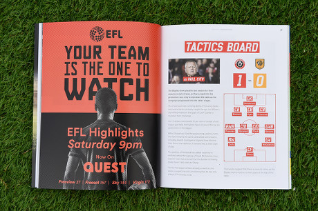 Efl Advert Match Day Programme Editorial Stock Photo - Stock Image ...