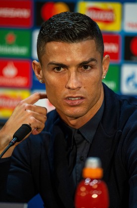 Juventus Cristiano Ronaldo Attends Press Conference Editorial Stock ...
