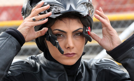 Iranian Professional Motorcyclist Head Iland Women Editorial Stock ...