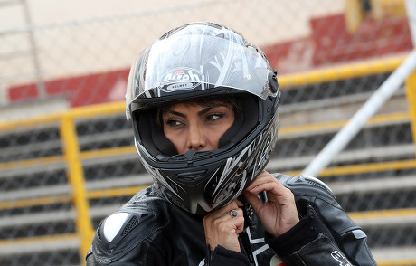 Iranian Professional Motorcyclist Head Iland Women Editorial Stock ...