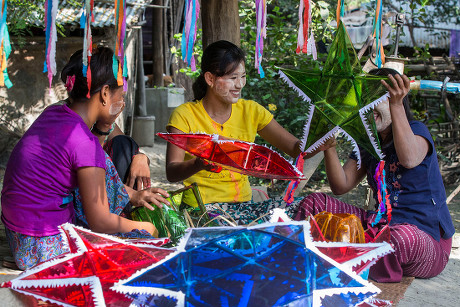 __COUNT__ Myanmar Traditional Paper Lantern of Thadinkyut festival ...