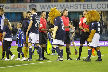 Millwall Mascot Zampa Lion Meets Referees Editorial Stock Photo - Stock ...