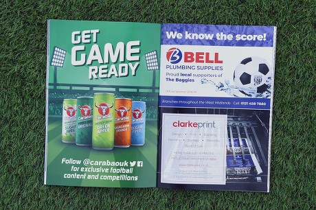 Carabao Advert Match Day Programme Editorial Stock Photo - Stock Image ...