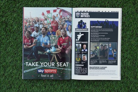 Sky Sports Advert Match Day Programme Editorial Stock Photo - Stock ...