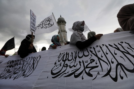 Islamic Activists Tawheed Flags Hold Rally Editorial Stock Photo ...