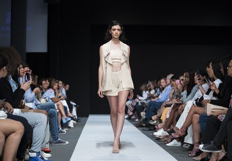 Model Presents Creation Dominican Designer Johanna Editorial Stock ...