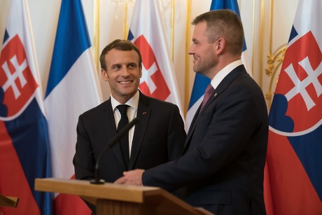 Emmanuel Macron Prime Minister Slovak Republic Editorial Stock Photo ...