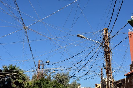 Electric Wires Connected Generator Which Runs Editorial Stock Photo ...