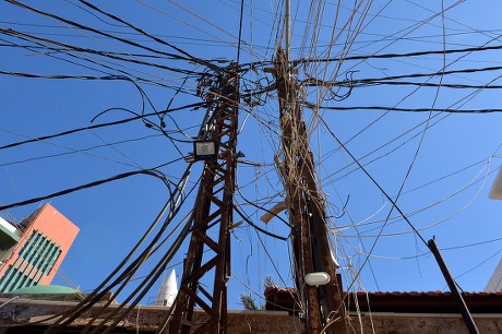Electric Wires Connected Generator Which Runs Editorial Stock Photo ...