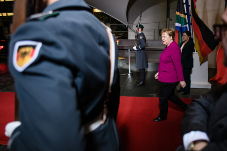 German Chancellor Angela Merkel C Steps Editorial Stock Photo - Stock ...