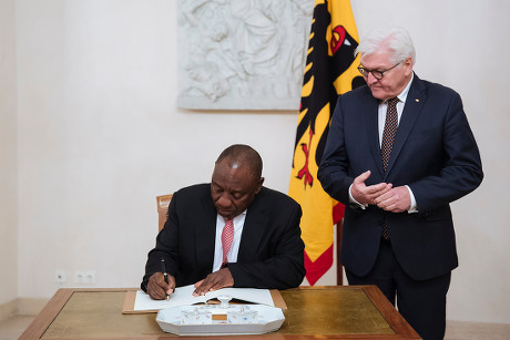 South African President Cyril Ramaphosa Signs Editorial Stock Photo ...