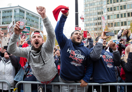 Boston Red Sox Fans Cheer Along Editorial Stock Photo - Stock Image ...