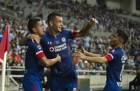 Cruz Azul Players Celebrate Goal During Editorial Stock Photo - Stock ...