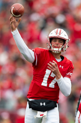 Wisconsin Badgers Quarterback Jack Coan 17 Editorial Stock Photo ...