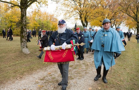 Reenactors Leave Ceremony Tribute French Soldiers Editorial Stock Photo ...