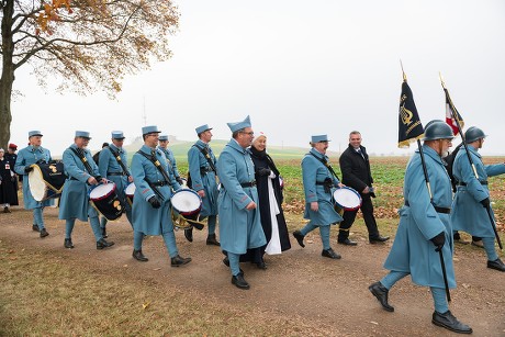 Reenactors Leave Ceremony Tribute French Soldiers Editorial Stock Photo ...
