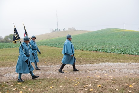Reenactors Leave Ceremony Tribute French Soldiers Editorial Stock Photo ...