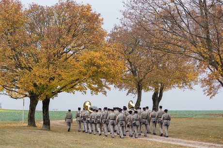 Reenactors Leave Ceremony Tribute French Soldiers Editorial Stock Photo ...