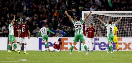 Real Betis Players Celebrate After Scoring Editorial Stock Photo ...