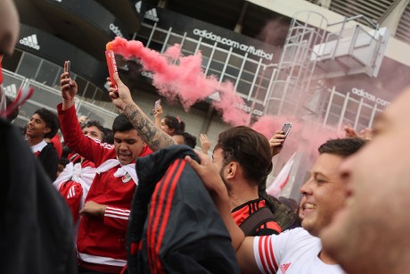 River Plate Fans Wave Flags While Editorial Stock Photo - Stock Image ...