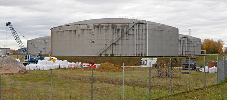 Exterior View Oil Tanks Miro Oil Editorial Stock Photo - Stock Image ...