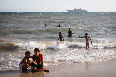 Chidren Play On Ele Beach Royal Editorial Stock Photo - Stock Image ...