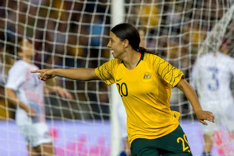 Australian Forward Samantha Kerr 20 Celebrates Editorial Stock Photo ...