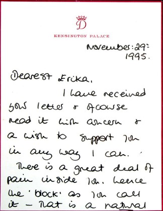 Letter Written By Princess Diana Editorial Stock Photo - Stock Image ...