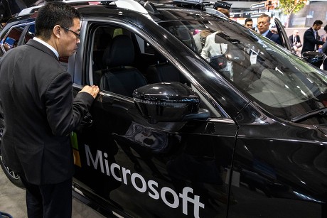 Car Equipped Microsoft Software Seen During Editorial Stock Photo ...