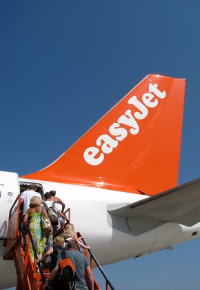 Passengers Boarding Easyjet Airplane Editorial Stock Photo - Stock ...